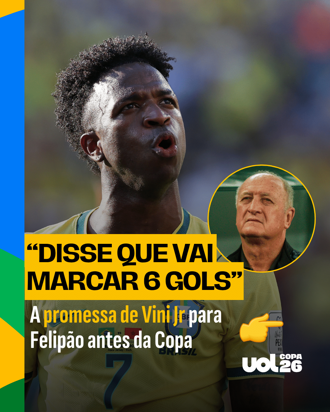 Felipão revela promessa de Vini Jr. antes da Copa: 'Disse que vai fazer ...