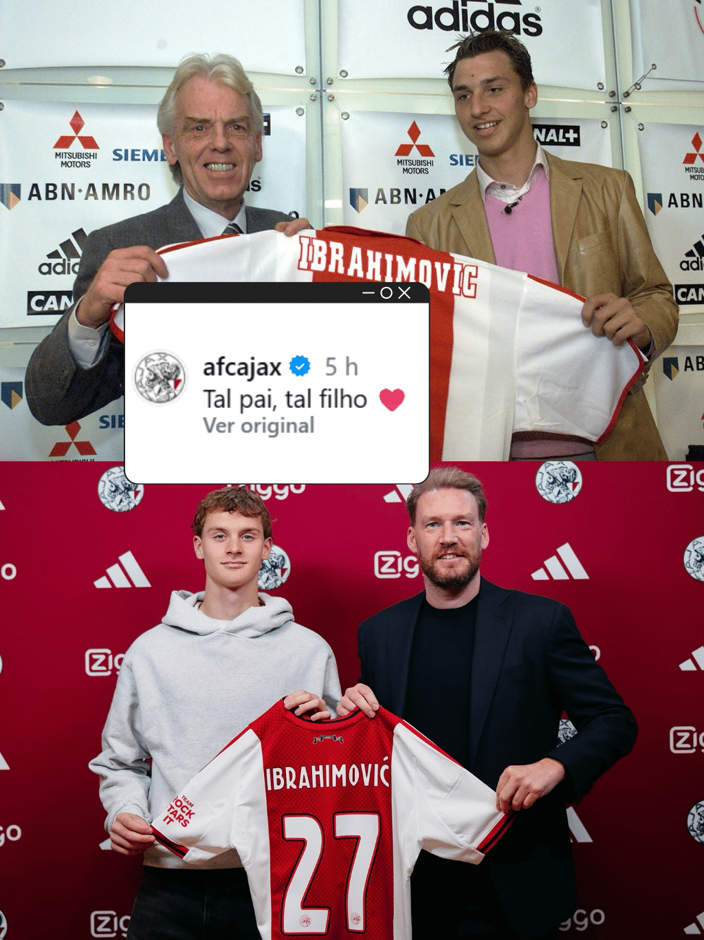 Filho de Ibrahimovic repete passos do pai e é anunciado pelo Ajax: "Tal ...