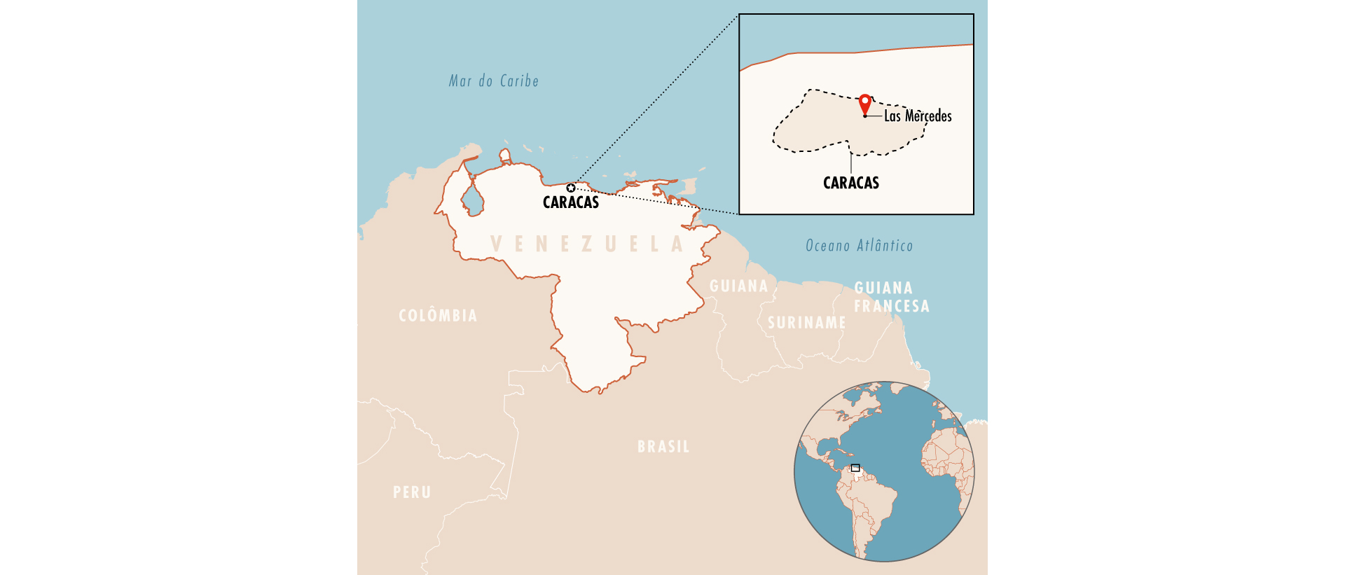 Las Mercedes, bairro nos arredores de Caracas, não sabe o que é crise