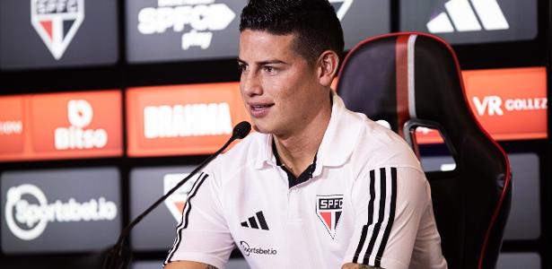 James Rodríguez, do São Paulo, fala sobre Anitta: 'Conheço bem'