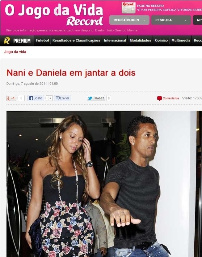 Fotos: Daniela Martins é noiva de Nani - 10/09/2013 - BOL BOL