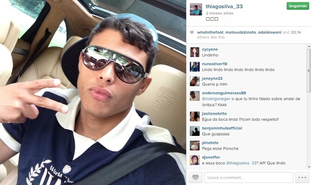 Fotos: Capitão da seleção, Thiago Silva é adepto da "duck face" - 25/09 ...