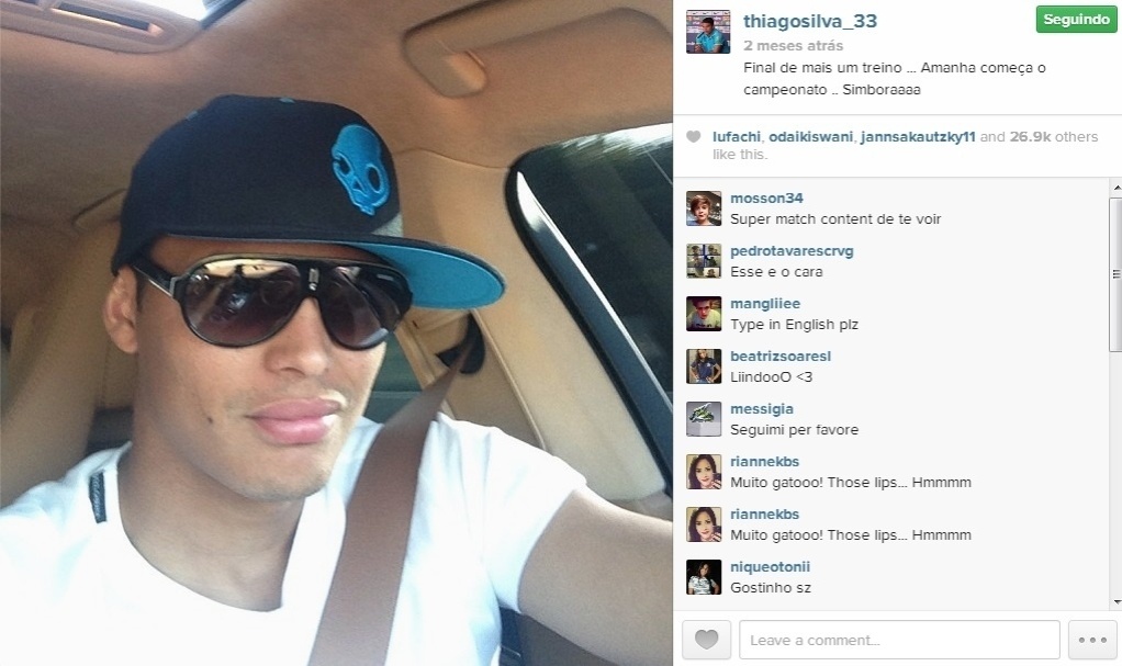 Fotos: Capitão da seleção, Thiago Silva é adepto da "duck face" - 25/09 ...