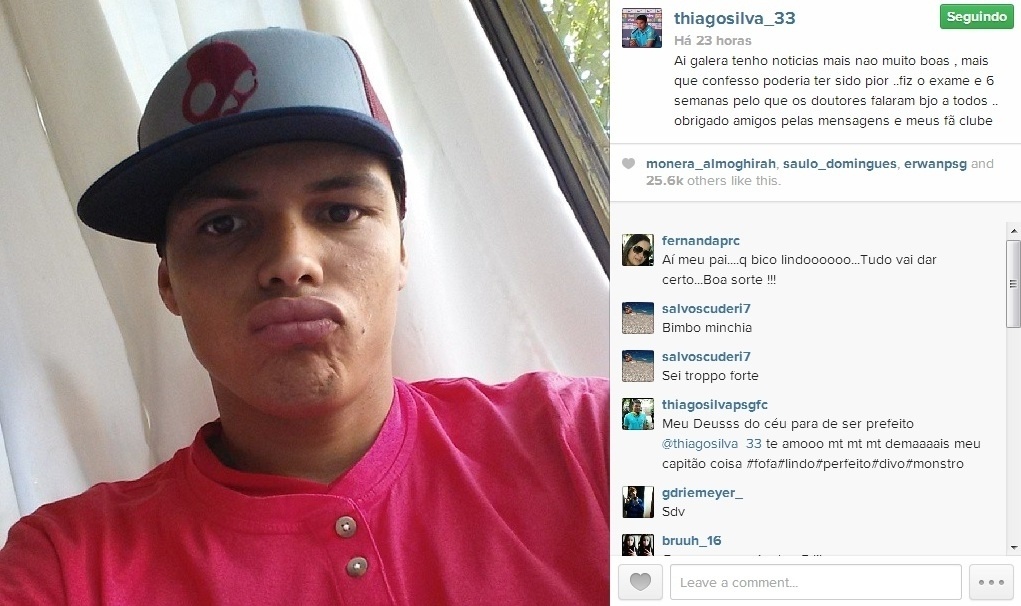 Capitão da seleção, Thiago Silva é adepto da "duck face" - Notícias - BOL