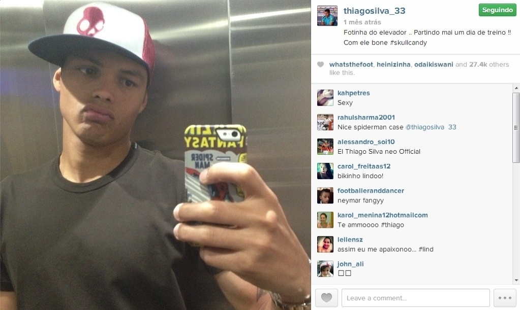 Capitão da seleção, Thiago Silva é adepto da "duck face" - Notícias - BOL