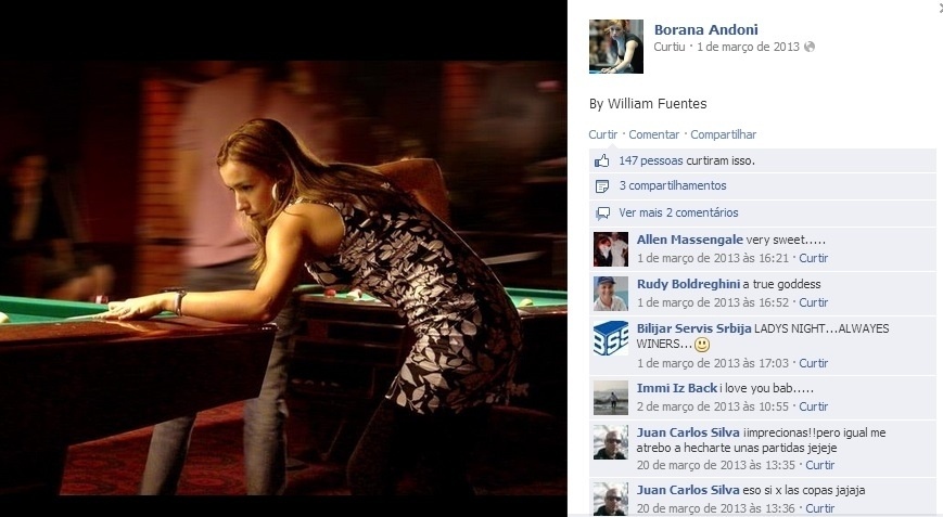 Fotos: Borana Andoni, bela da sinuca - 09/02/2014 - BOL BOL