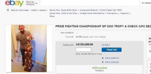 Quanto você pagaria por um troféu histórico do MMA? Pois ele está à ...