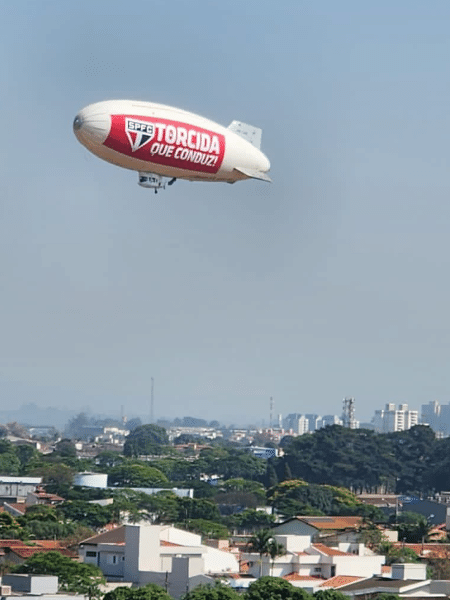 Dirigível do São Paulo sobrevoa cidades paulistas antes da final