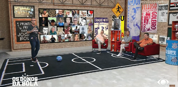 Os Donos da Bola usa cenário com chroma key; entenda como funciona