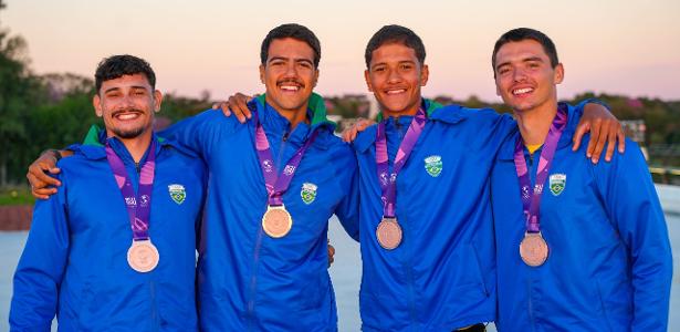 Pan Jr. dia 2: Brasil domina skate e tem medalha com remo quebrado