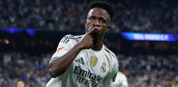 Vini marca dois, deixa dedicatória e Real vence para reassumir liderança