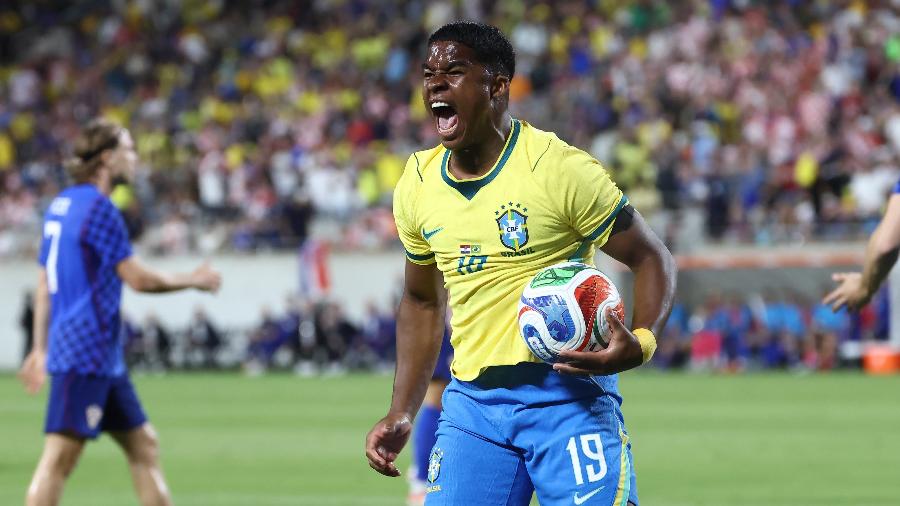 Endrick vira assunto e lidera interações nas redes após jogo do Brasil