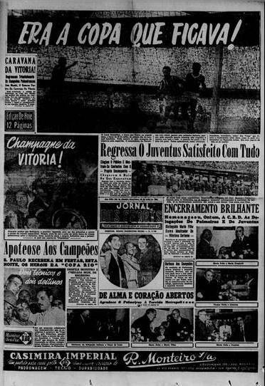 "Palmeiras campeão do mundo!": Como jornais retrataram a Copa Rio 1951