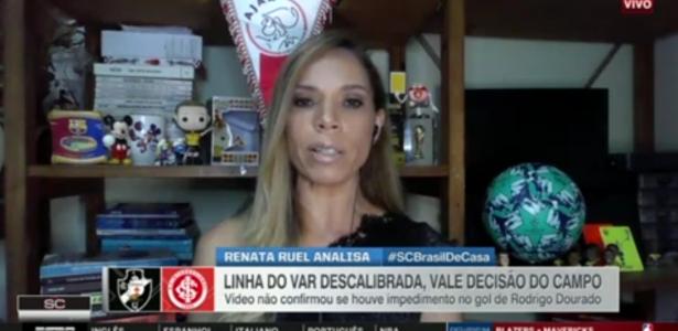 Renata Ruel 'culpa' sol por polêmica com o VAR em vitória do Inter