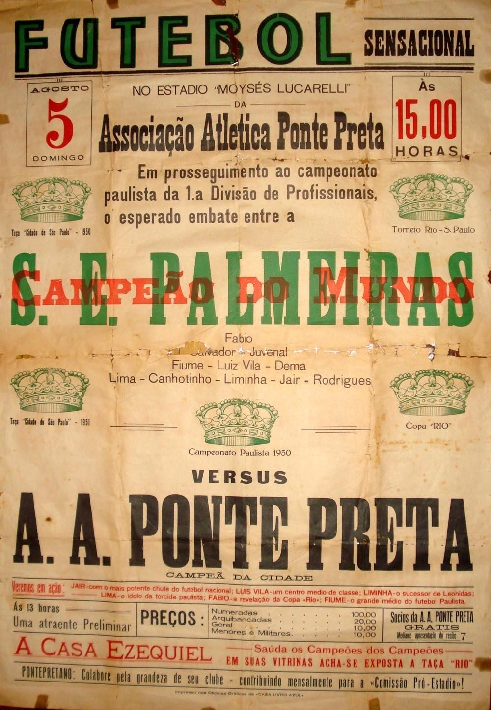 "Palmeiras campeão do mundo!": Como jornais retrataram a Copa Rio 1951