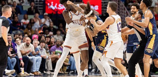 NBA: Jogadores trocam socos em jogo entre Pelicans e Suns; veja