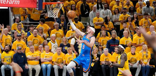 NBA: Thunder amassa no último quarto, bate Pacers e empata série final