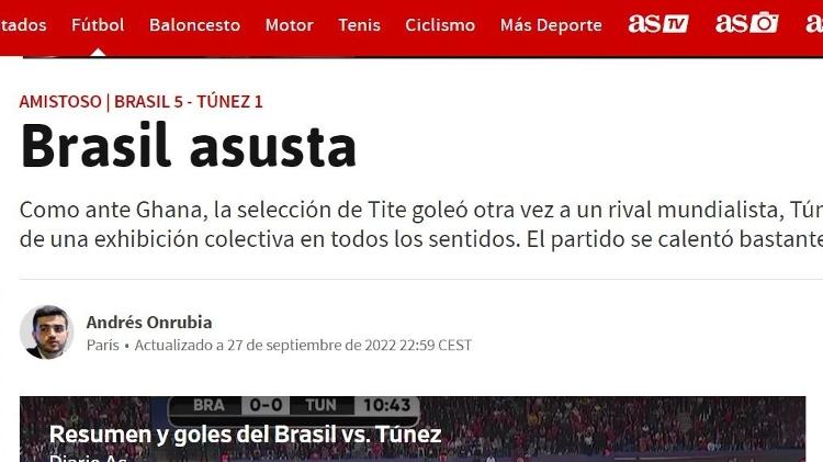 Imprensa internacional elogia seleção brasileira após 5 a 1 na Tunísia