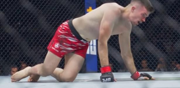 UFC: Kauê Fernandes detona pernas do rival e o deixa de cadeira de rodas