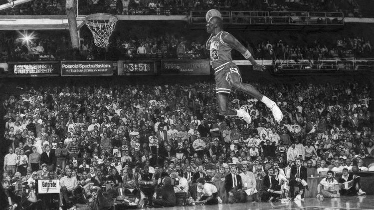 Michael Jordan: Artista desenha momento histórico de jogador e ...