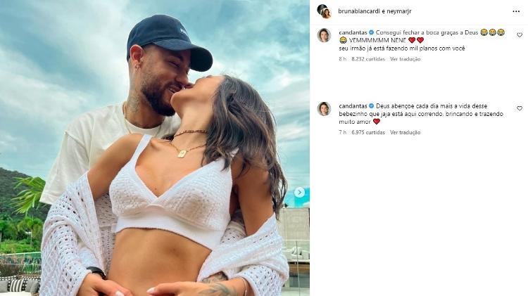 Mãe do primogênito de Neymar celebra bebê do jogador com Biancardi