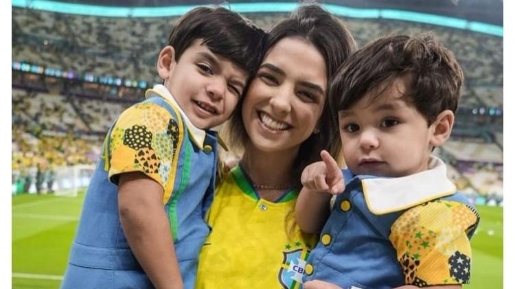 Copa: Familiares de jogadores da seleção celebram vitória no estádio