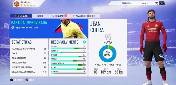 Longe do futebol, Jean Chera se dedica ao Fifa e joga o Brasileiro do ...