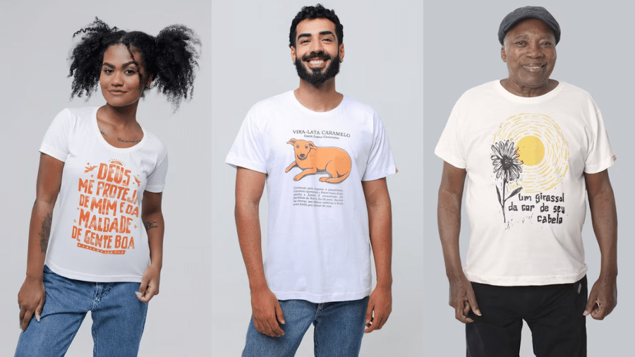 Camisetas estampadas da Chico Rei estão em promoção hoje