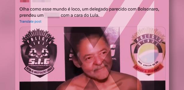 Vídeo de mulher com rosto de Lula e Bolsonaro de delegado é uma sátira