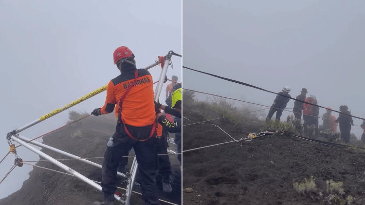 Irlandês foi resgatado no mesmo vulcão onde brasileira morreu