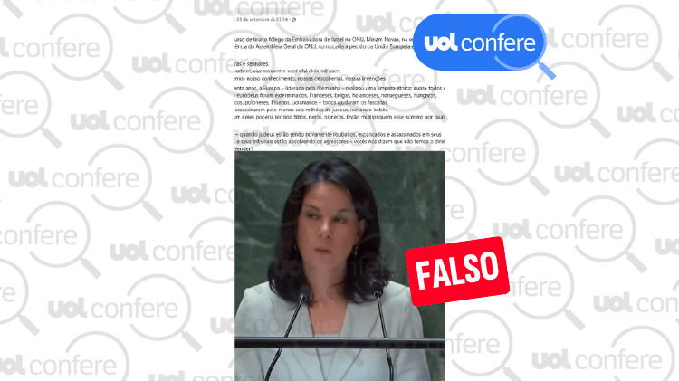 Miriam Novak não é embaixadora de Israel e nem discursou na ONU