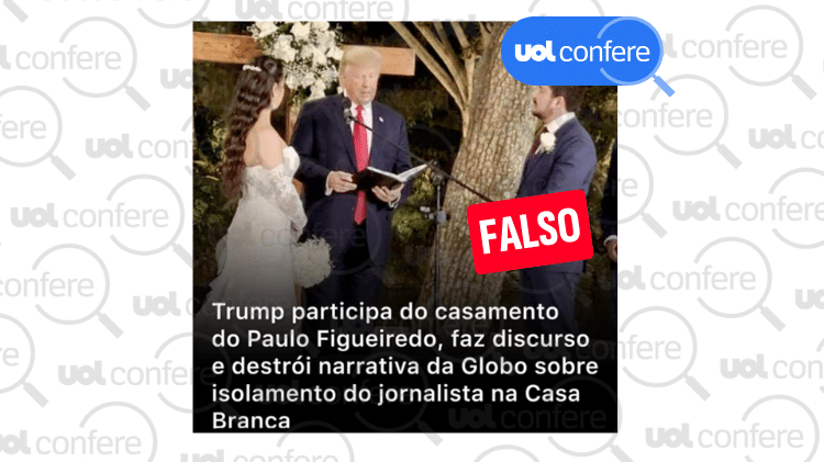 Imagem de Trump em casamento de Paulo Figueiredo é montagem