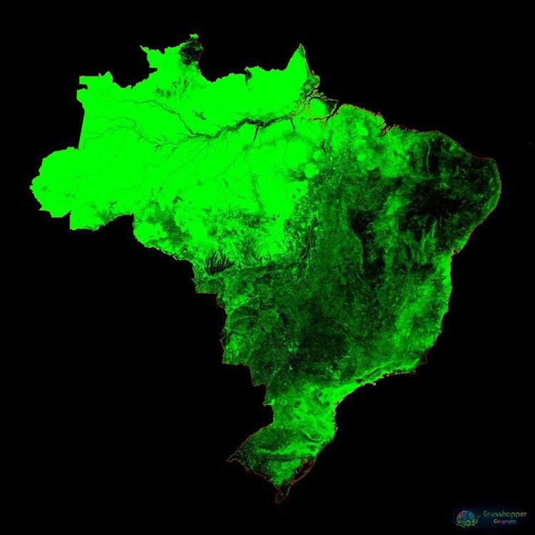 O que revela o mapa alternativo do Brasil feito por cartógrafo húngaro ...