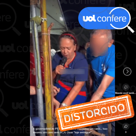 Governadora do Rio Grande do Norte não inaugurou cano, mas adutora