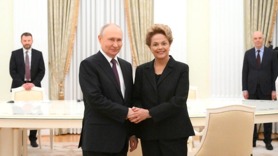 Putin recebe Dilma no Kremlin; ela disse levar saudações de Lula