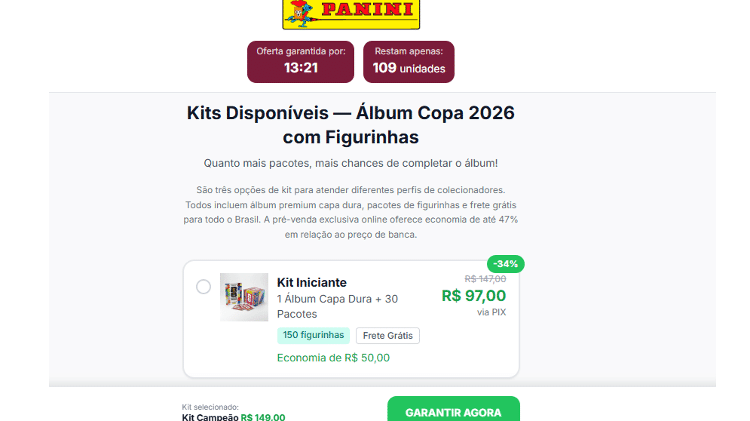Anúncio de pré-venda do álbum da Copa-2026 é falso e leva a golpe