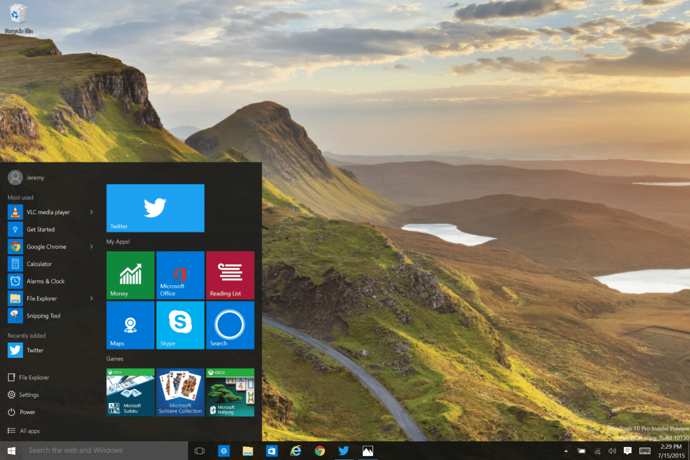 Fotos: A volta do menu inicial e de cara nova: veja telas do Windows 10 ...