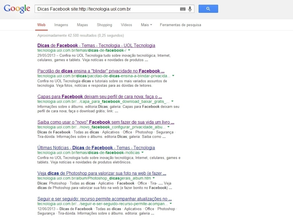 Fotos: Conheça dicas e atalhos para turbinar suas buscas no Google - 20 ...