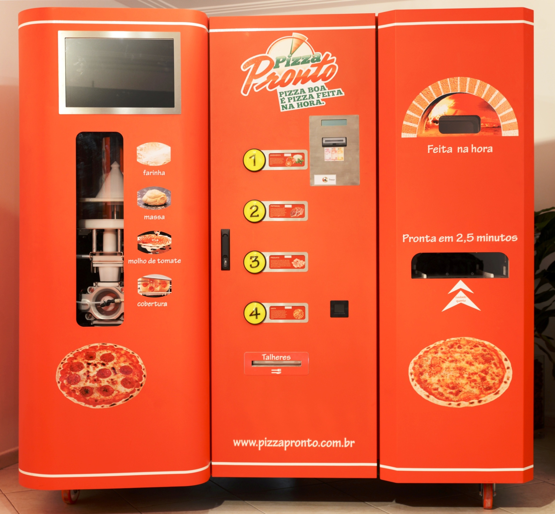 Máquina automática em posto de gasolina de SP faz pizza em 2min30s - 10 ...