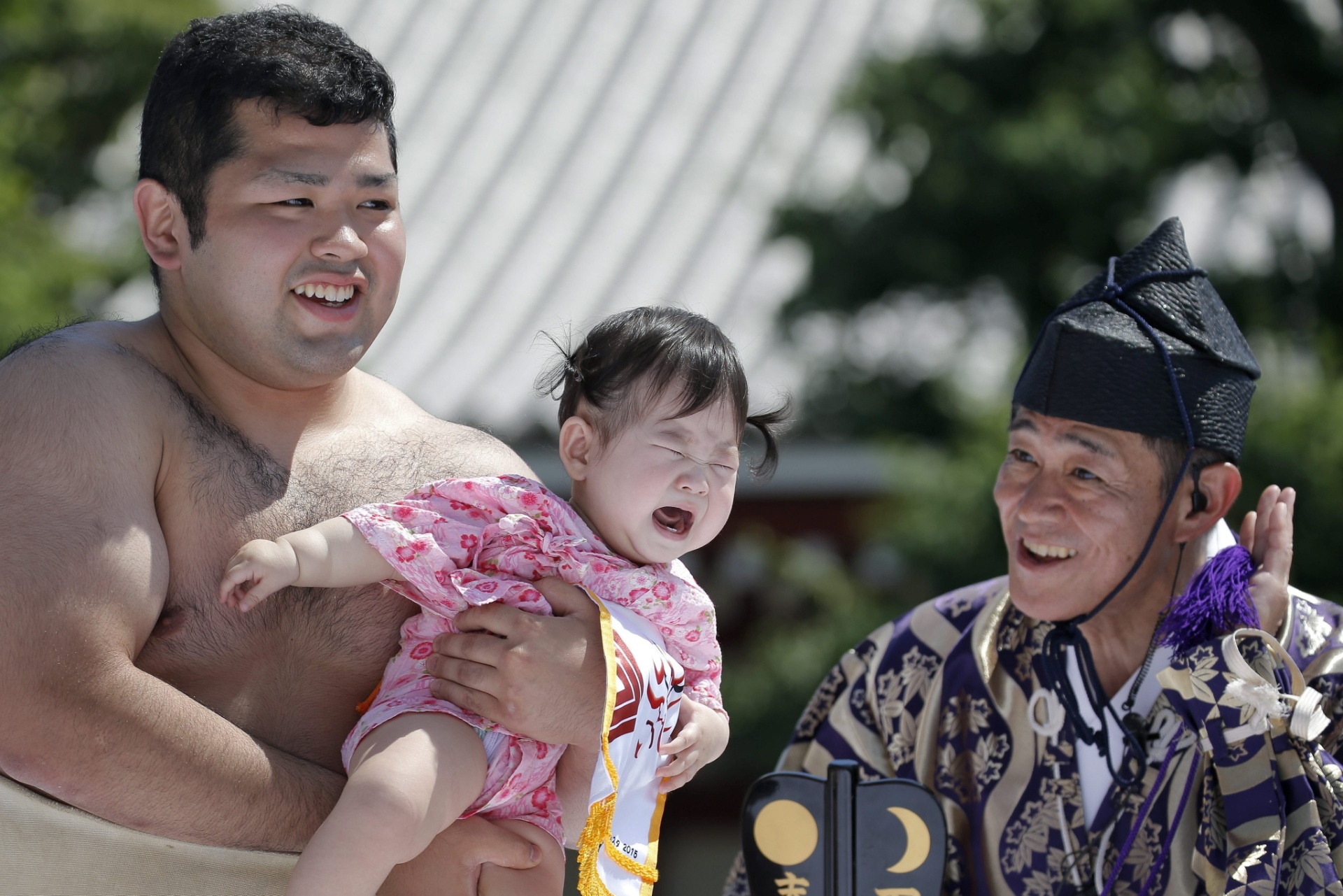 Fotos: Lutadores de sumô amador levam bebês para concurso de choro no ...