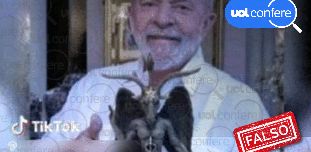 Fake substitui estatueta de 'sarrada' de Lula por imagem de Baphomet
