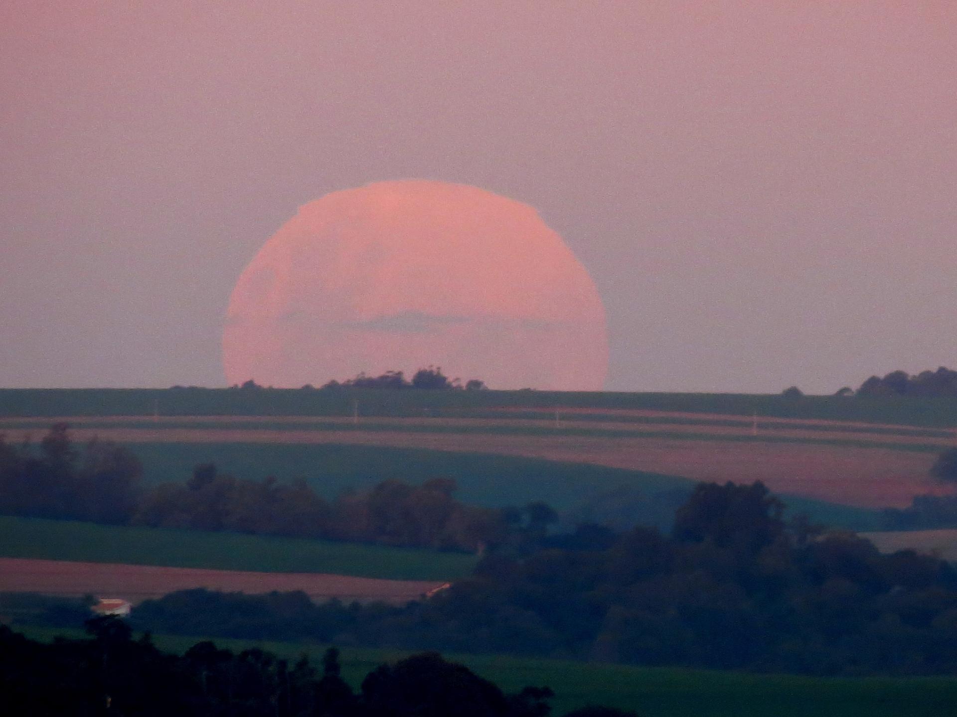 Superlua rosa é avistada no Brasil e no mundo; veja fotos