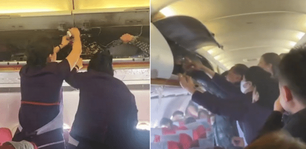 Avião faz pouso de emergência na China após fogo no bagageiro; vídeo