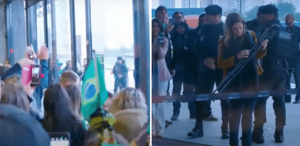 Repórter da CNN é hostilizada em ato conservador em Balneário Camboriú