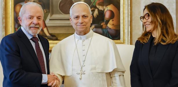 Lula e Janja visitam o papa Leão 14 no Vaticano