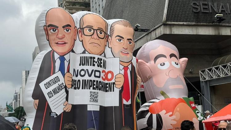 SP: protesto bolsonarista critica Moraes, Master e pede 'Bolsonaro em casa'