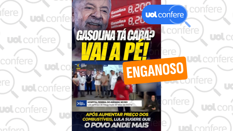 Lula não falou para "andar a pé" por causa do preço do combustível