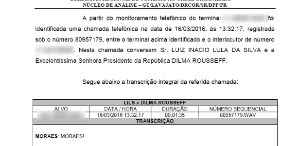 PF gravou Dilma e Lula após Moro interromper interceptação telefônica ...