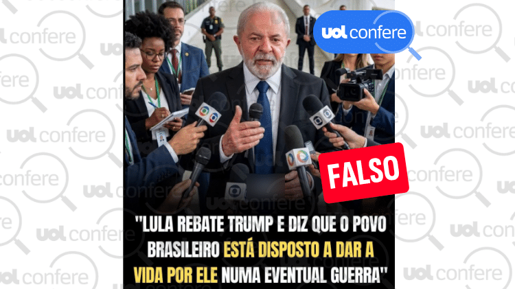 Lula não disse que brasileiros 'dariam vida por ele' em guerra com EUA