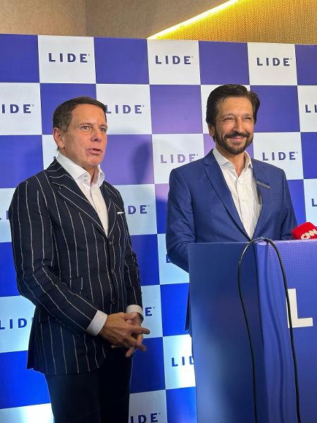 Ao lado de Doria, Nunes não garante que vai concluir seu mandato